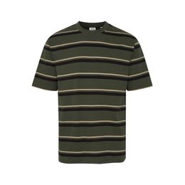 !Solid T-Shirt 'Vicente' Herren Gr&ouml;&szlig;e XXXL beige / gr&uuml;n / schwarz