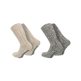 Normani Socken Damen Gr&ouml;&szlig;e 35/38 braun / grau