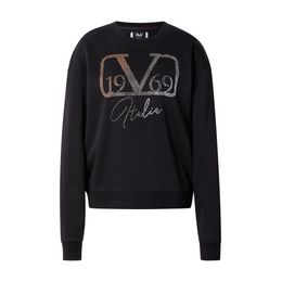 19V69 Italia Sweatshirt 'Bonnie' Damen Gr&ouml;&szlig;e XXL bronze / schwarz / silber