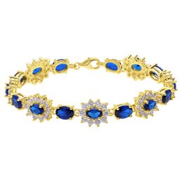 Lucardi Armband Damen Gr&ouml;&szlig;e 19.5 indigo / gold / transparent