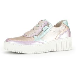 Gabor Sneaker Damen Gr&ouml;&szlig;e 41 beige / hellblau / helllila