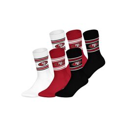 Huddle Socken 'San Francisco 49Ers' Herren Gr&ouml;&szlig;e 43/46 rot / schwarz / wei&szlig;