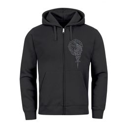 Neverless Sweatjacke 'Fenrir Kompass' Herren Gr&ouml;&szlig;e L schwarz