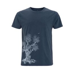 Life-tree Shirt 'Organic Fairwear Olive Tree' Herren Gr&ouml;&szlig;e S blau