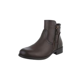 Ital-Design Stiefelette Damen Gr&ouml;&szlig;e 40 schoko Winterschuhe