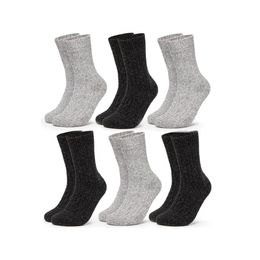 Occulto Socken 'Finn' Herren Gr&ouml;&szlig;e 47/50 graumeliert / schwarzmeliert