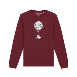 Watapparel Sweatshirt 'Funny Spaceman' Damen Gr&ouml;&szlig;e XXXL grau / burgunder / schwarz / wei&szlig;