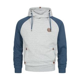 INDICODE Jeans Sweatshirt 'Rowland' Herren Gr&ouml;&szlig;e M graumeliert / petrol