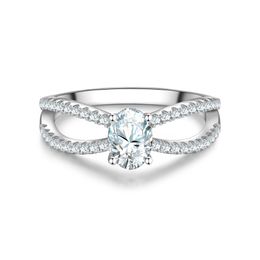Trilani Ring Damen Gr&ouml;&szlig;e 60 silber / wei&szlig;