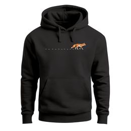 Neverless Sweatshirt 'Walking Fox' Herren Gr&ouml;&szlig;e XS schwarz