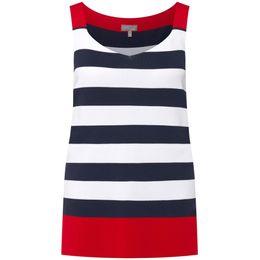 Ulla Popken Pullover Damen Gr&ouml;&szlig;e M/L navy / rot / wei&szlig;