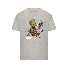 F4NT4STIC T-Shirt 'Marvel Guardians Of The Galaxy Vol2 Groot Tape' Jungen Gr&ouml;&szlig;e 122/128 hellgrau / mischfarben