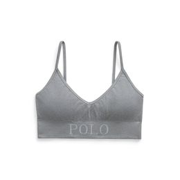 Polo Ralph Lauren B&uuml;gelloser BH ' Ribbed Seamless ' Damen Gr&ouml;&szlig;e 75 grau