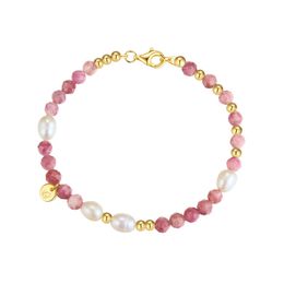 Glanzst&uuml;cke M&uuml;nchen Glanzst&uuml;cke M&uuml;nchen Armband Damen Gr&ouml;&szlig;e 19 goldgelb / rosa / perlwei&szlig;