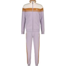 Sergio Tacchini Jogginganzug 'Damarindo' Herren Gr&ouml;&szlig;e L beige / hellbraun / helllila