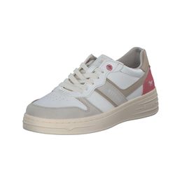 Mustang Sneaker Damen Gr&ouml;&szlig;e 42 beige / taupe / feuerrot / wei&szlig;