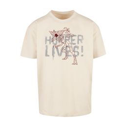 F4NT4STIC T-Shirt 'Stranger Things Hoppers Live Netflix TV Series' Herren Gr&ouml;&szlig;e 4XL beige / rostbraun / grau