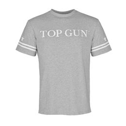 Top Gun Shirt Herren Gr&ouml;&szlig;e L graumeliert / wei&szlig;