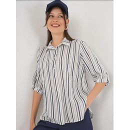 Bigdart Bluse Damen Gr&ouml;&szlig;e XL navy / wei&szlig;
