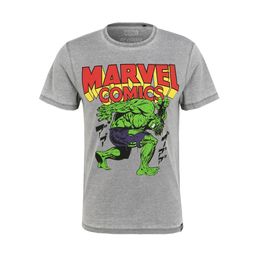 Recovered T-Shirt 'Marvel Comics Hulk Japan Washed' Herren Gr&ouml;&szlig;e S hellgrau