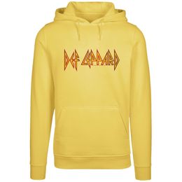 F4NT4STIC Sweatshirt 'Def Leppard' Herren Gr&ouml;&szlig;e XXL gelb / curry / rubinrot