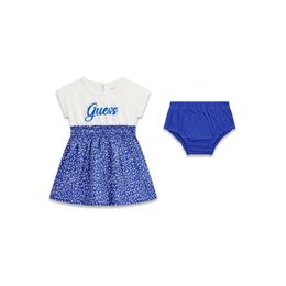 Guess Set: Kleid und Unterhose M&auml;dchen Gr&ouml;&szlig;e 74 blau / pink / wei&szlig;
