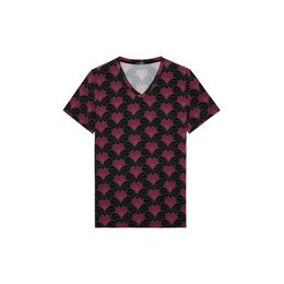 HOM V-Shirt ' Carlyle ' Herren Gr&ouml;&szlig;e S bordeaux / schwarz