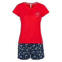 Doctor Nap Pyjama 'Doctor Nap' Damen Gr&ouml;&szlig;e XL rot Winterkleid