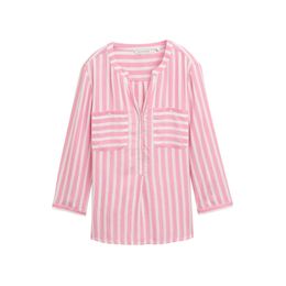 Tom Tailor Bluse Damen Gr&ouml;&szlig;e L rosa / wei&szlig;