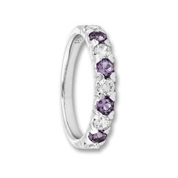 ONE ELEMENT Ring 'Amethyst' Damen Gr&ouml;&szlig;e 52 silber