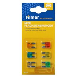 FILMER Flachsicherungen Mini 6-teilig, 5/10/15/20/25/30 A