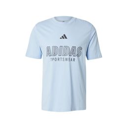 adidas Sportswear Sportshirt 'House Of Tiro' Herren Gr&ouml;&szlig;e XXXL hellblau / schwarz