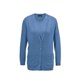 GOLDNER Strickjacke Damen Gr&ouml;&szlig;e XXXL blue denim