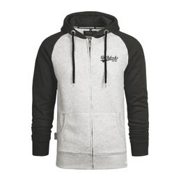 Spitzbub Sweatjacke 'Lucas' Herren Gr&ouml;&szlig;e L graumeliert / schwarz