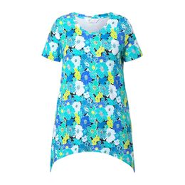 MIAMODA T-Shirt Damen Gr&ouml;&szlig;e L/XL blau / t&uuml;rkis / grasgr&uuml;n / wei&szlig;