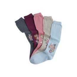 H.I.S. H.I.S Socken M&auml;dchen Gr&ouml;&szlig;e 27/30.5 hellblau / grau / cyclam / pitaya