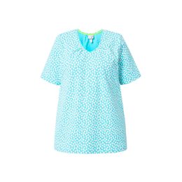 Ulla Popken Shirt Damen Gr&ouml;&szlig;e XXL/XXXL azur / wei&szlig;
