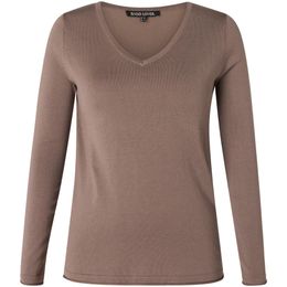 Base Level Curvy Pullover Damen Gr&ouml;&szlig;e 5XL taupe