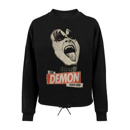F4NT4STIC Sweatshirt 'Kiss Demon Rock' Damen Gr&ouml;&szlig;e XL stone / melone / schwarz