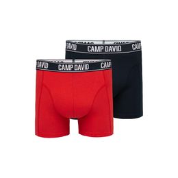 CAMP DAVID Boxershorts Herren Gr&ouml;&szlig;e XL feuerrot / schwarz / wei&szlig;