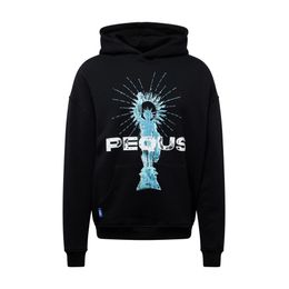 PEQUS Sweatshirt 'Helios' Herren Gr&ouml;&szlig;e XS azur / schwarz / wei&szlig;