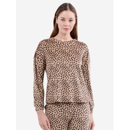 Etam Pyjama 'Lounge' Damen Gr&ouml;&szlig;e S braun / hellbraun / schwarz Winterkleid