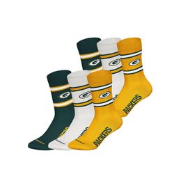 Huddle Socken 'Green Bay Crew' Damen Gr&ouml;&szlig;e 43/46 gelb / tanne / wei&szlig;