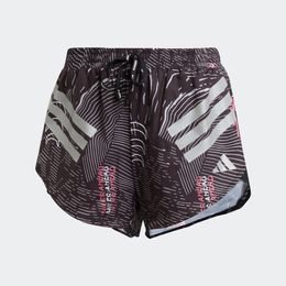 adidas Performance Sportshorts 'BTN' Damen Gr&ouml;&szlig;e L silbergrau / pitaya / schwarz