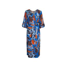 Seidensticker Kleid 'Schwarze Rose' Damen Gr&ouml;&szlig;e 44 blau / navy / hellblau / neonorange Winterkleid