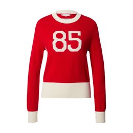 Tommy Hilfiger Pullover 'VARSITY 85' Damen Gr&ouml;&szlig;e XXS blutrot / naturwei&szlig;