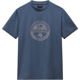 Napapijri T-Shirt 'Bollo' Herren Gr&ouml;&szlig;e XL dunkelblau / grau