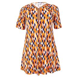 Yoek Tunika Damen Gr&ouml;&szlig;e L/XL blau / orange / pink / wei&szlig;