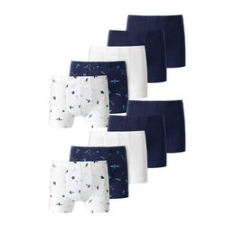 Schiesser Boxershorts Jungen Gr&ouml;&szlig;e 140 navy / hellblau / wei&szlig;