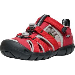 Keen Outdoorsandale Jungen Gr&ouml;&szlig;e 27 hellgrau / knallrot / schwarz